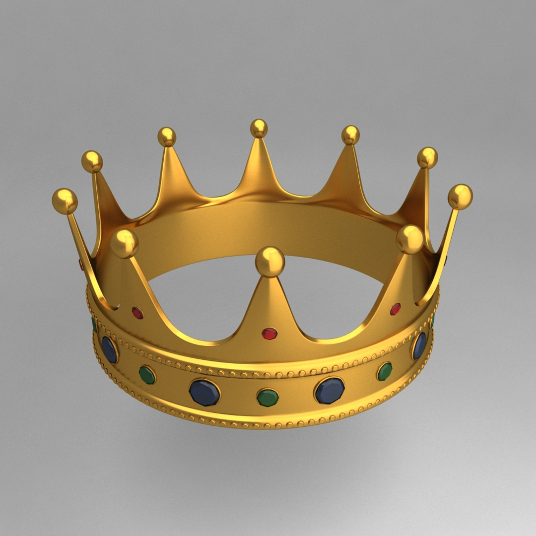 3d crown king ornaments