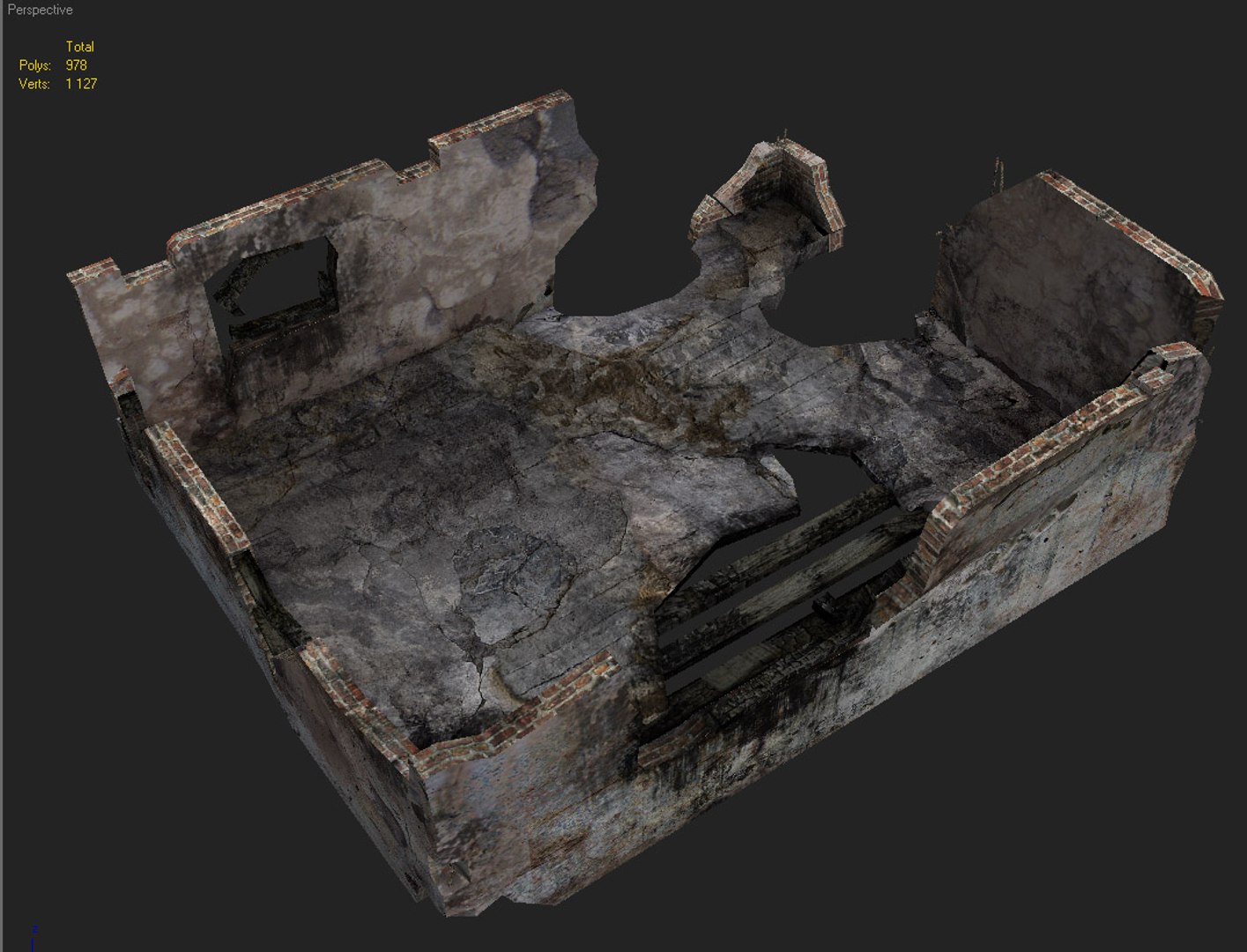Destroyed Building 3d Model