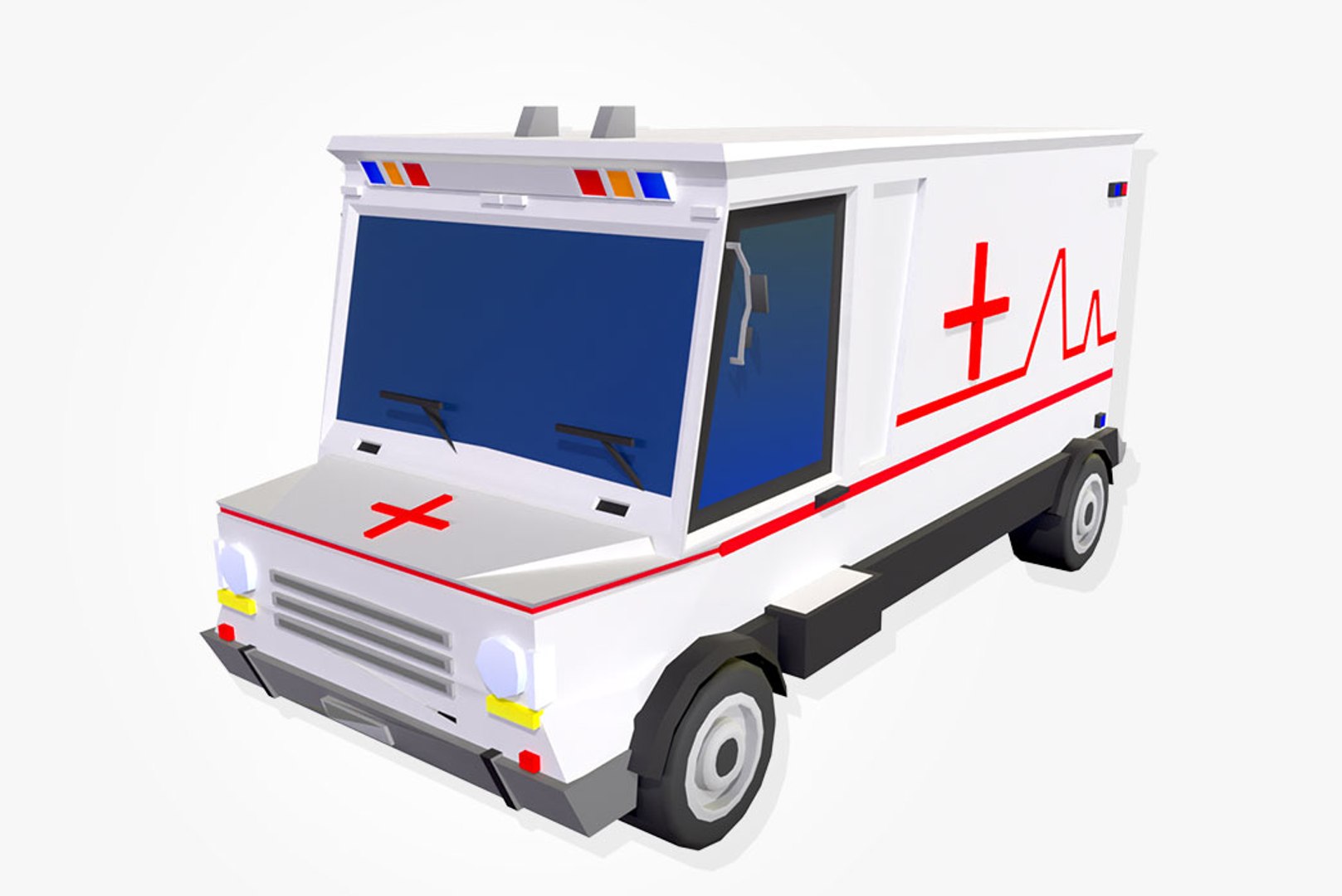 3D Cartoonish Ambulance 3D Model Model - TurboSquid 2124707