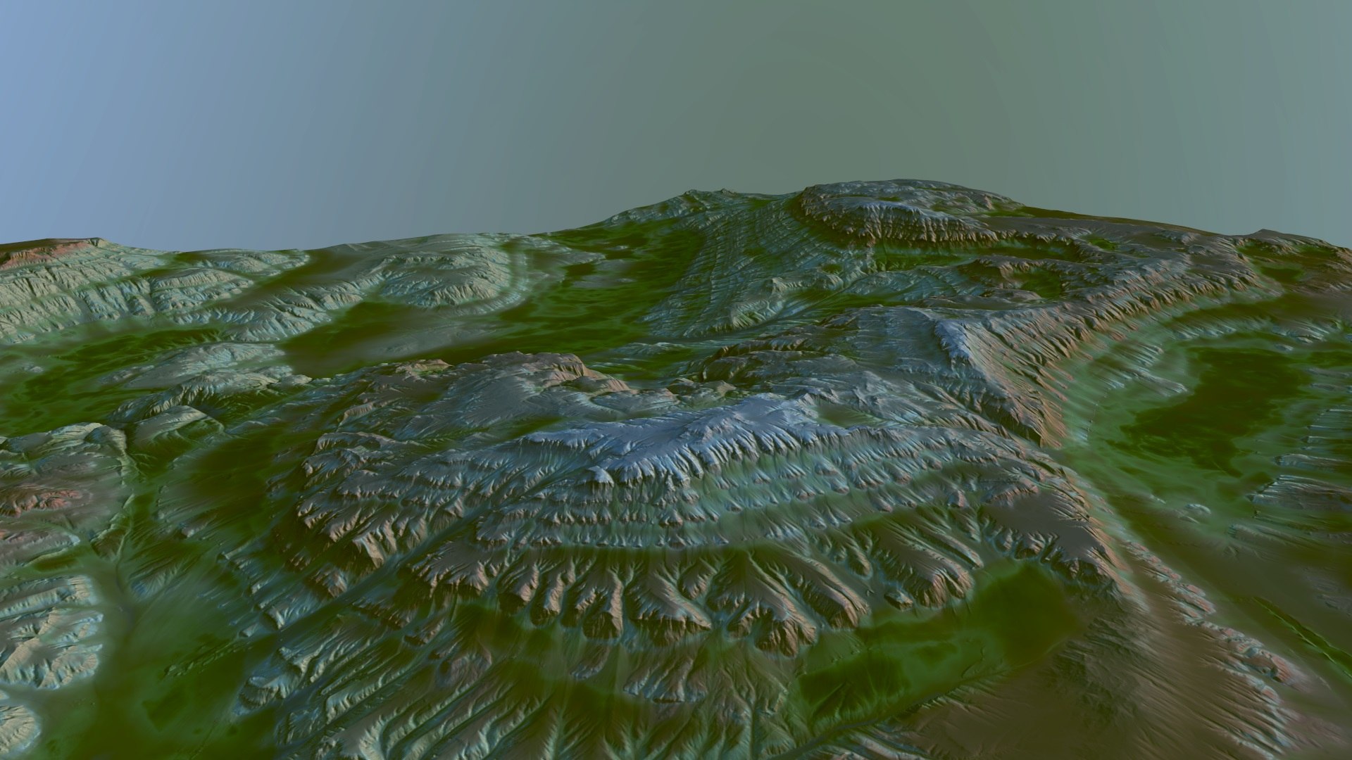 Hills Cliffs Terrain Obj