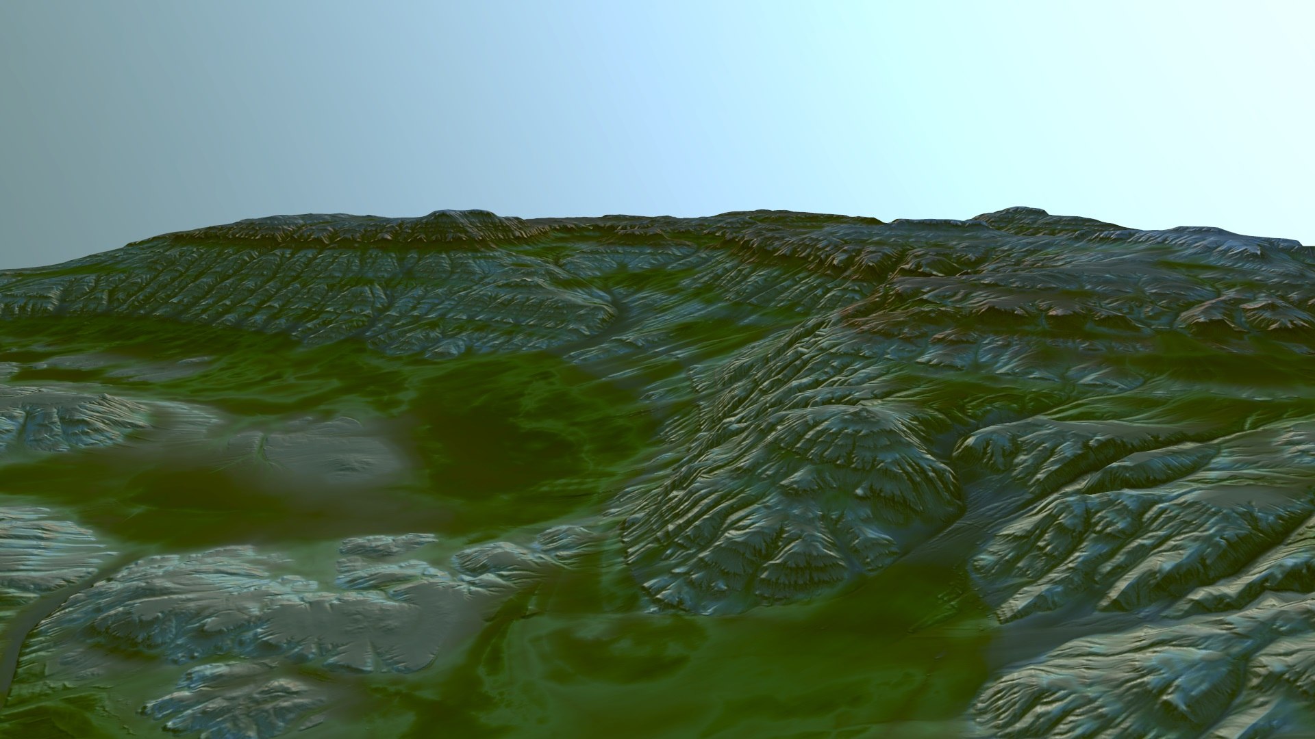 Hills Cliffs Terrain Obj
