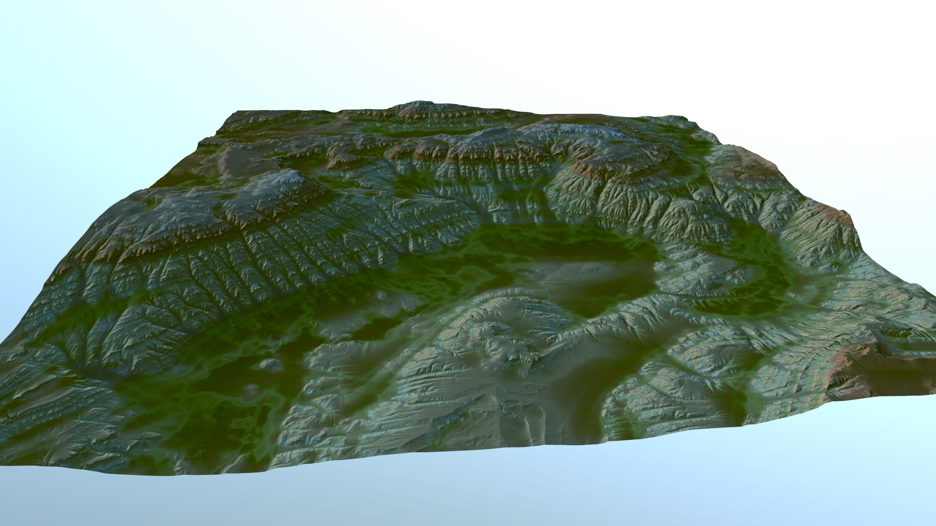 Hills Cliffs Terrain Obj