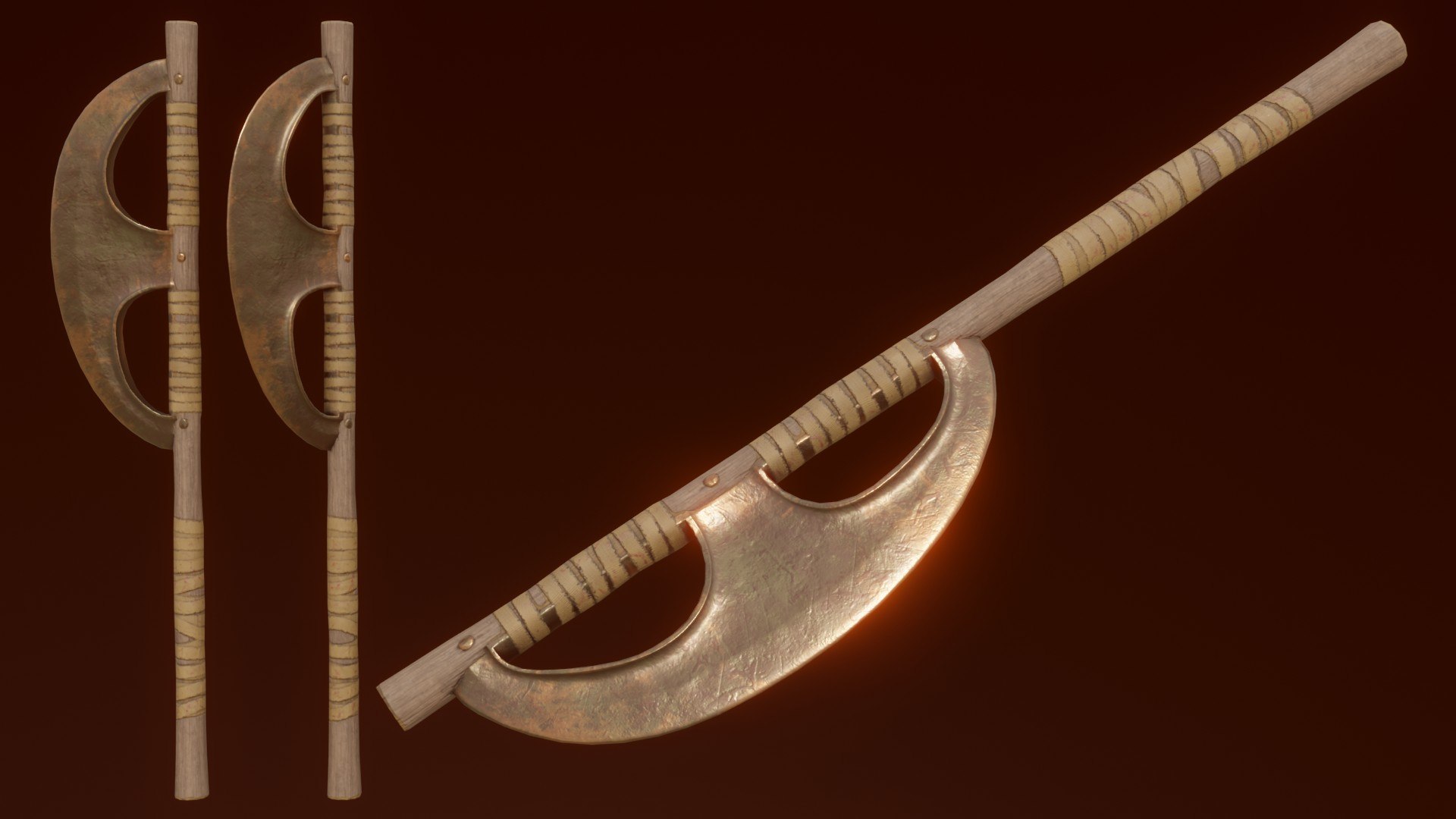 3D Model Copper Fantasy Weapon Set - TurboSquid 1940763