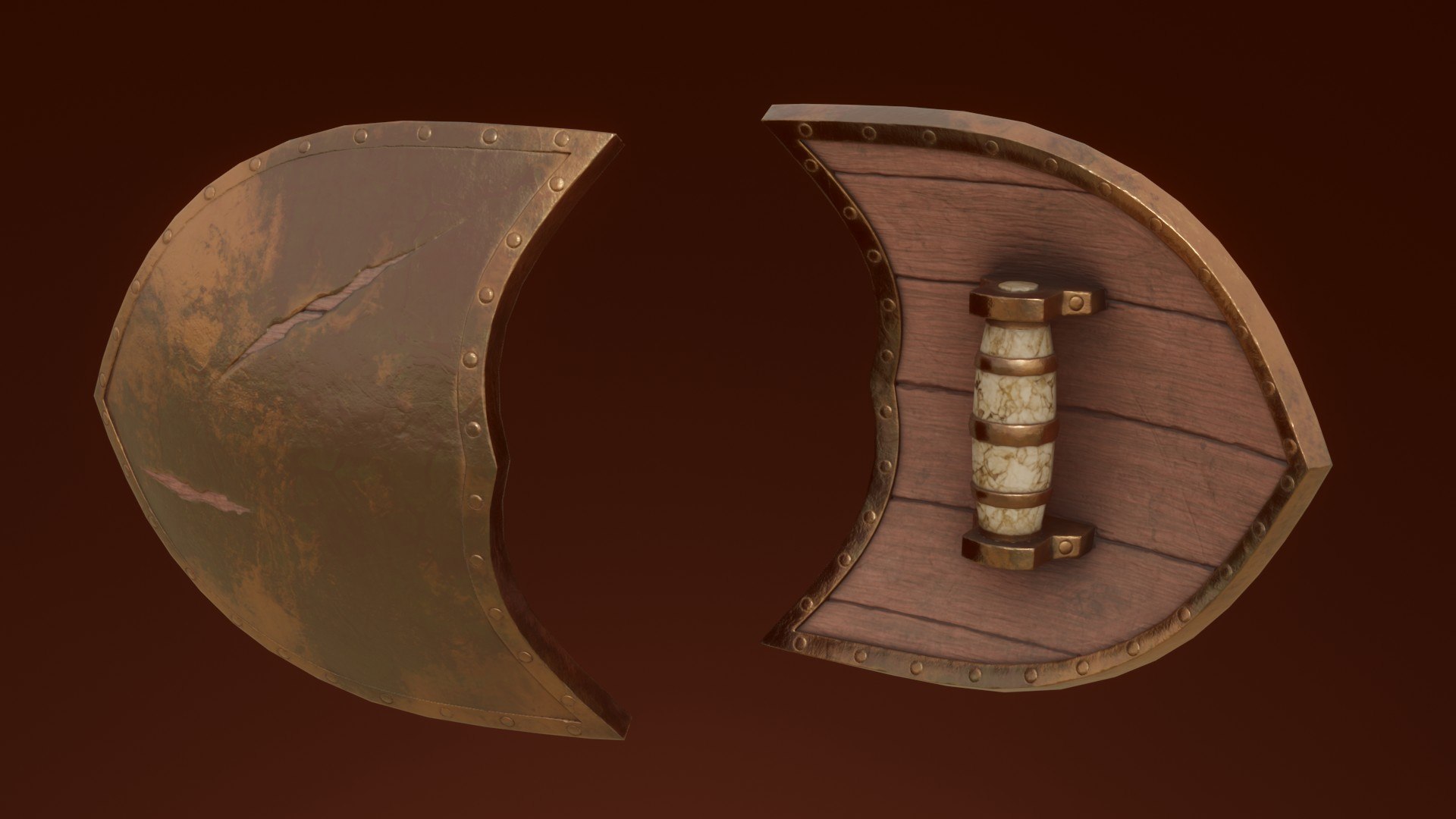 3D Model Copper Fantasy Weapon Set - TurboSquid 1940763