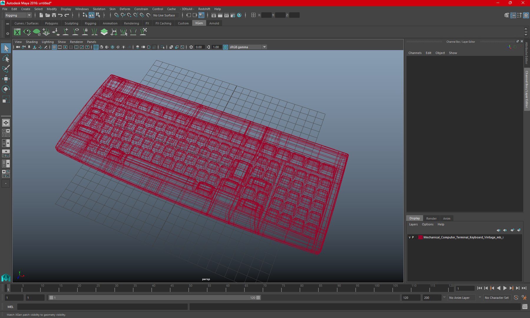 Mechanical Computer Terminal Keyboard Vintage 3D model - TurboSquid 2055954