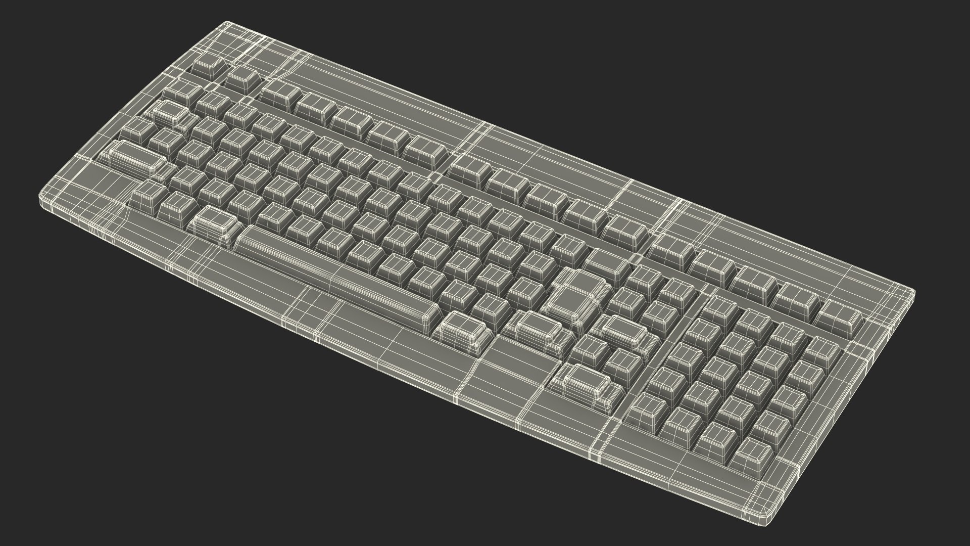 Mechanical Computer Terminal Keyboard Vintage 3D model - TurboSquid 2055954