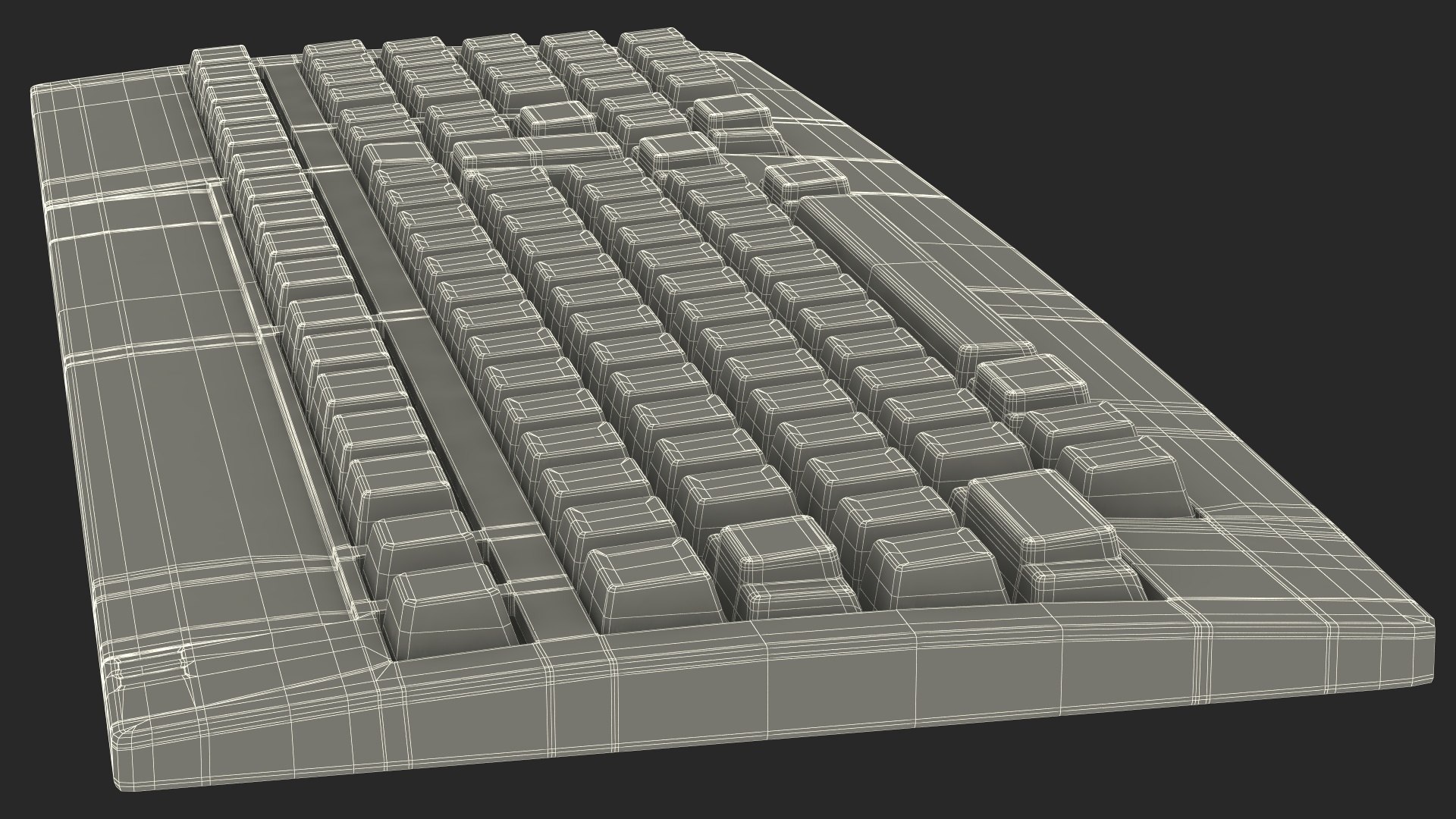 Mechanical Computer Terminal Keyboard Vintage 3D model - TurboSquid 2055954