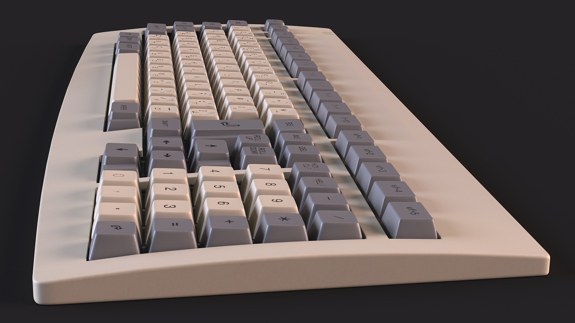 Mechanical Computer Terminal Keyboard Vintage 3D Model - TurboSquid 2055954