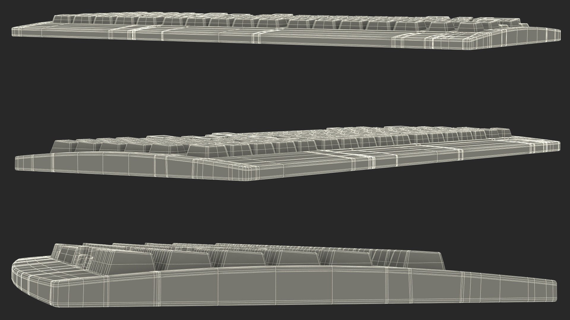 Mechanical Computer Terminal Keyboard Vintage 3D model - TurboSquid 2055954