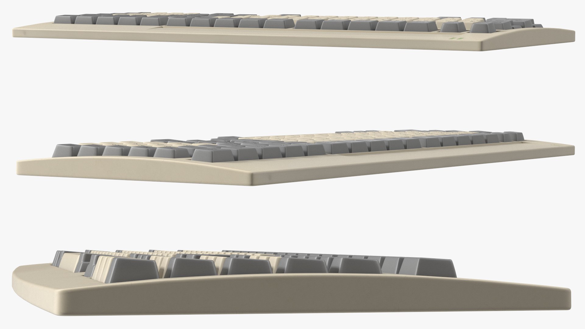 Mechanical Computer Terminal Keyboard Vintage 3D Model - TurboSquid 2055954