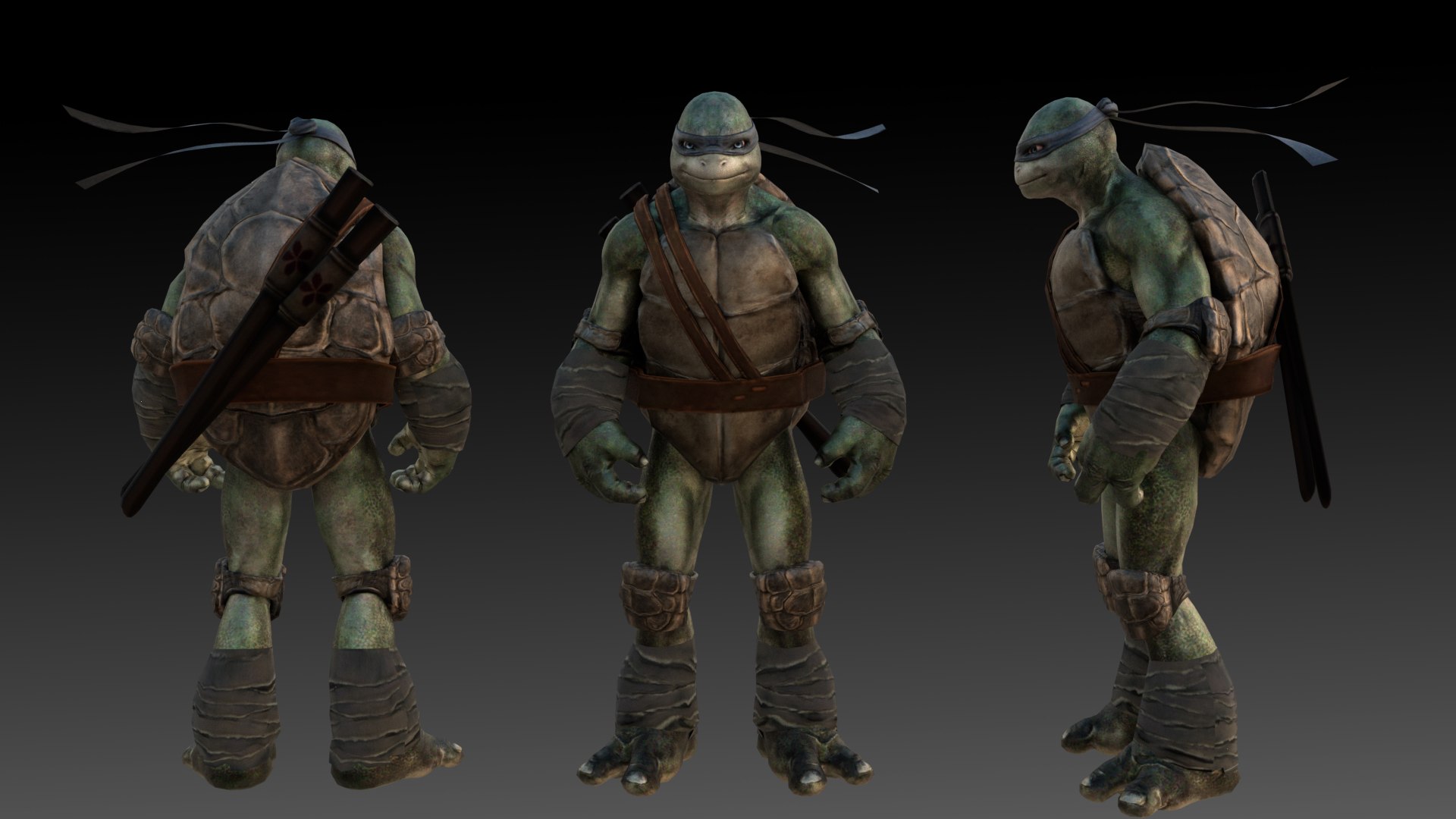 Leonardo TMNT 3D Model High Quality Rigged 3D - TurboSquid 2346384