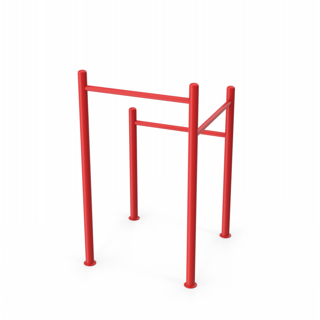 3D Model Red Horizontal Bars - TurboSquid 2182292