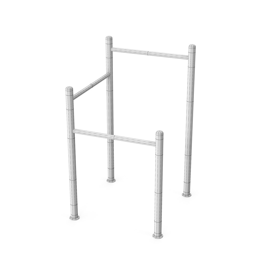 3D Model Red Horizontal Bars - TurboSquid 2182292