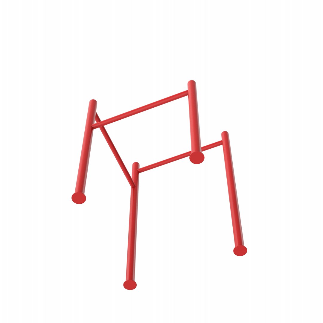 3D Model Red Horizontal Bars - TurboSquid 2182292