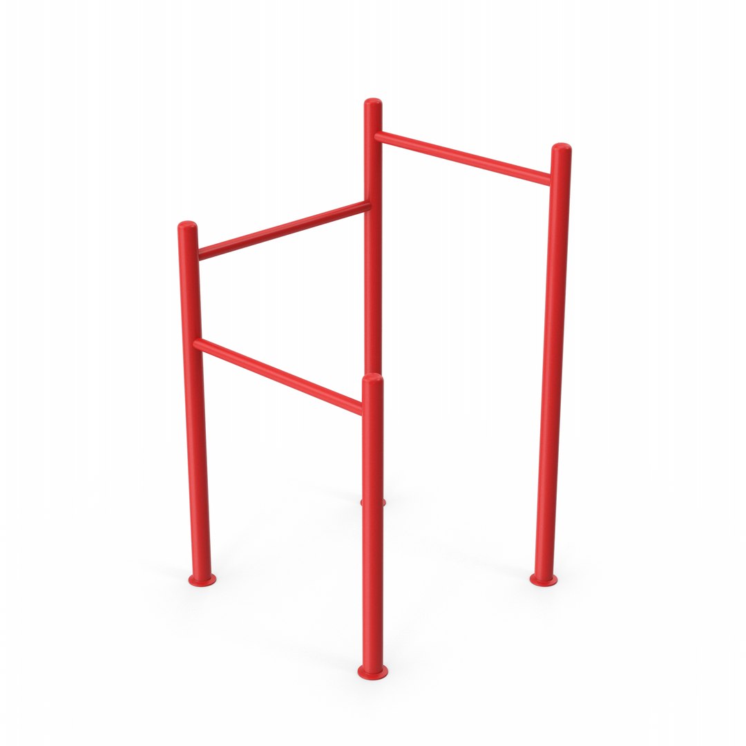 3D Model Red Horizontal Bars - TurboSquid 2182292