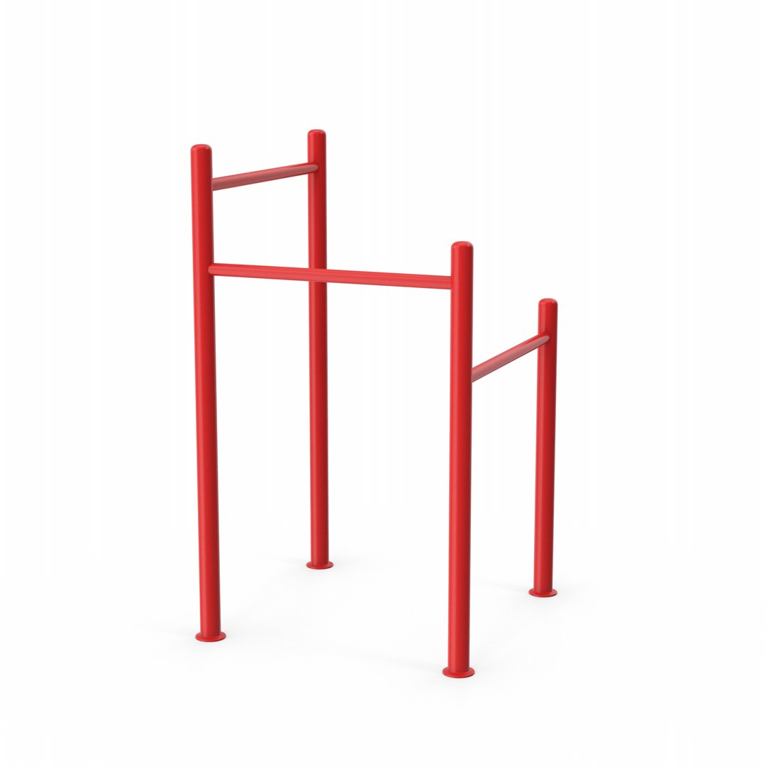 3D Model Red Horizontal Bars - TurboSquid 2182292