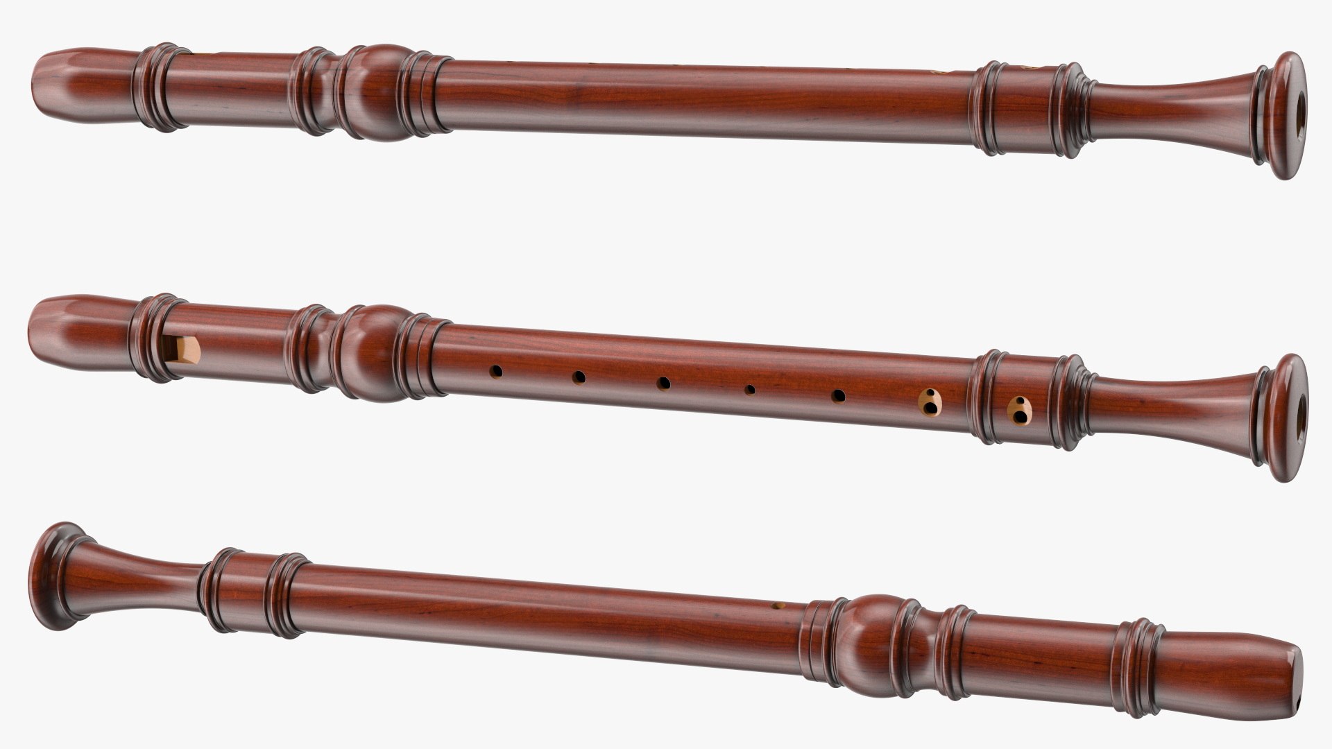 Wooden Recorder Flute 3D - TurboSquid 2186447