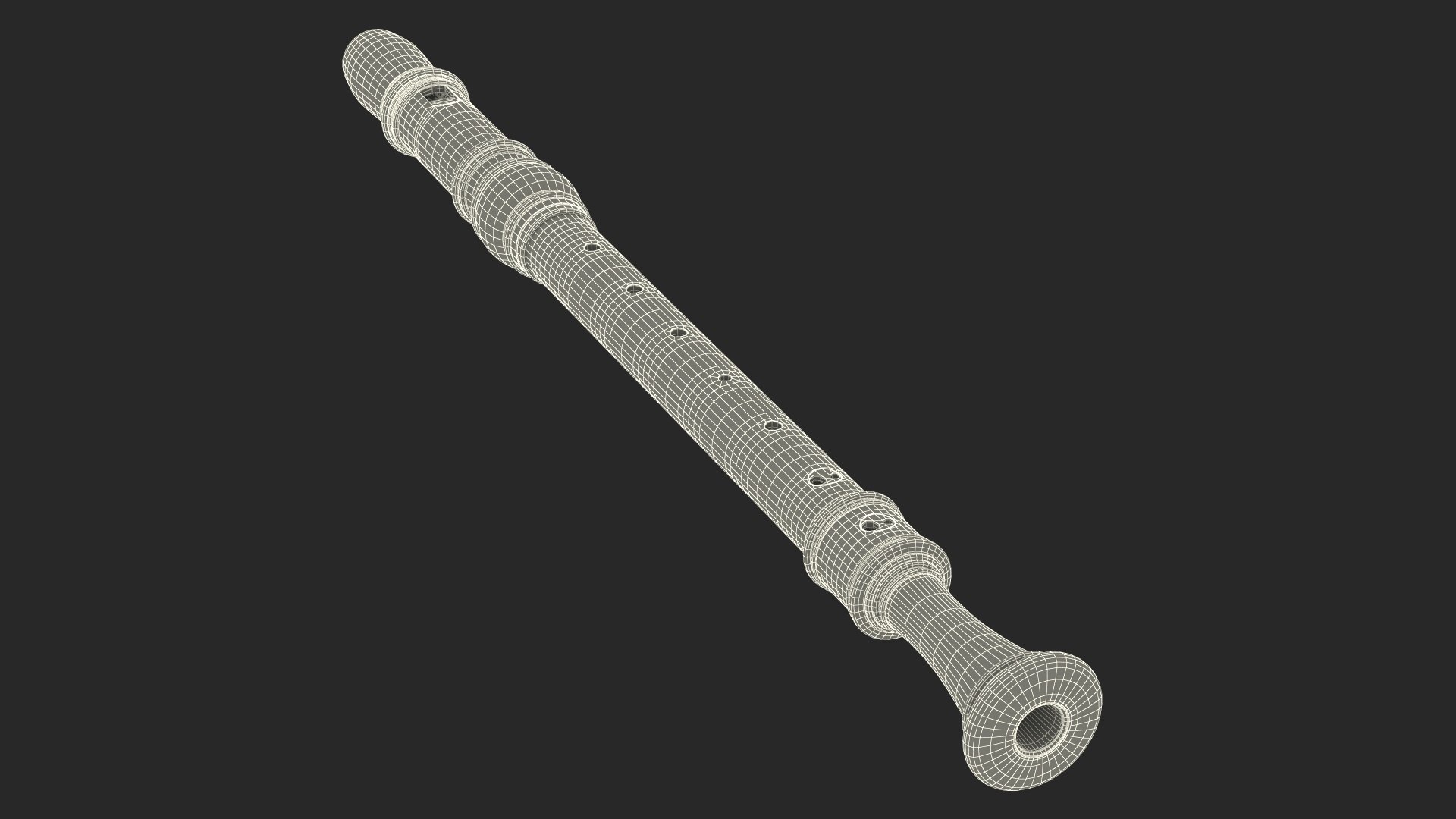 Wooden Recorder Flute 3D - TurboSquid 2186447