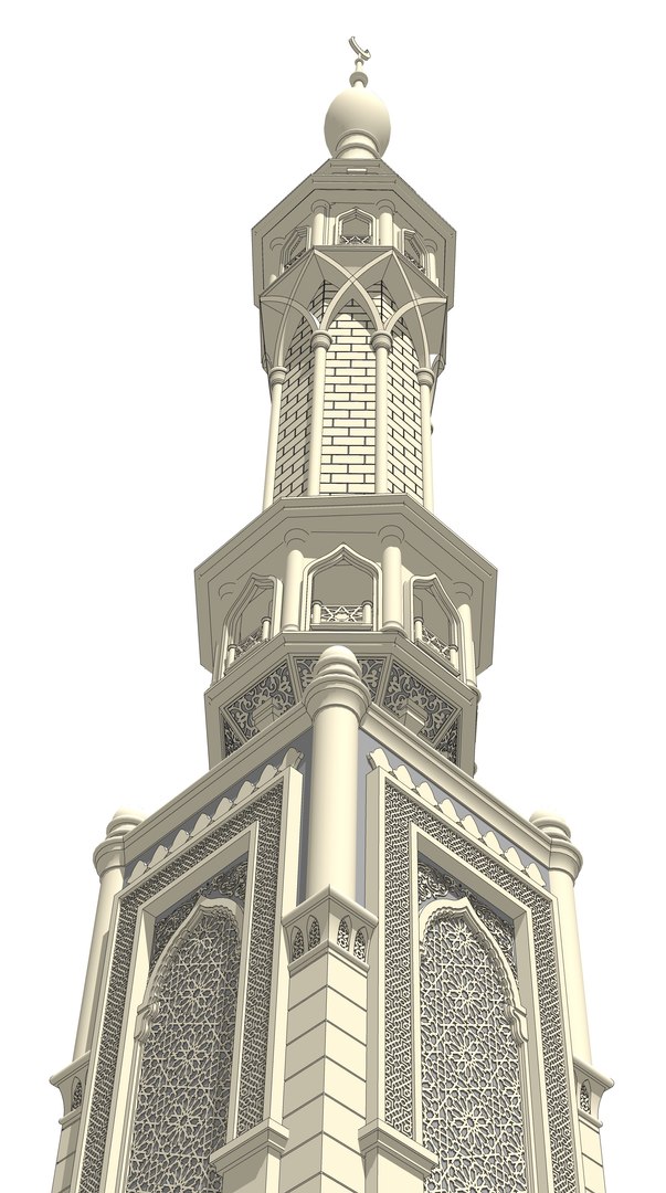 3D Model Minaret Mosque - TurboSquid 2325357