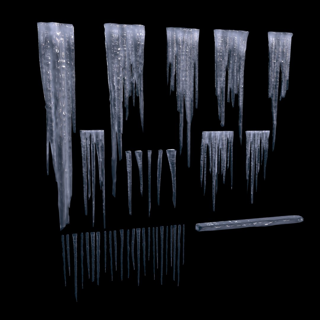 Icicles Set 3D - TurboSquid 1412590