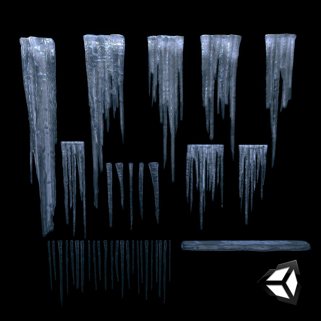 Icicles Set 3D - TurboSquid 1412590