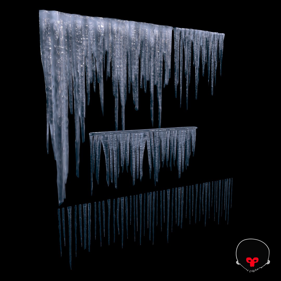 Icicles Set 3D - TurboSquid 1412590