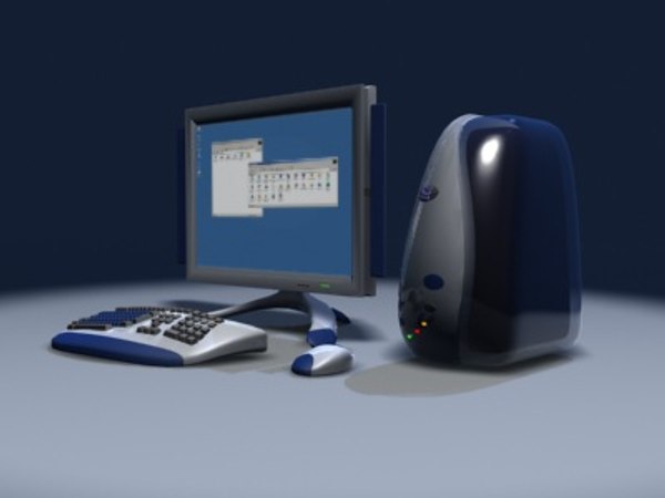 concept workstation computer 3d model