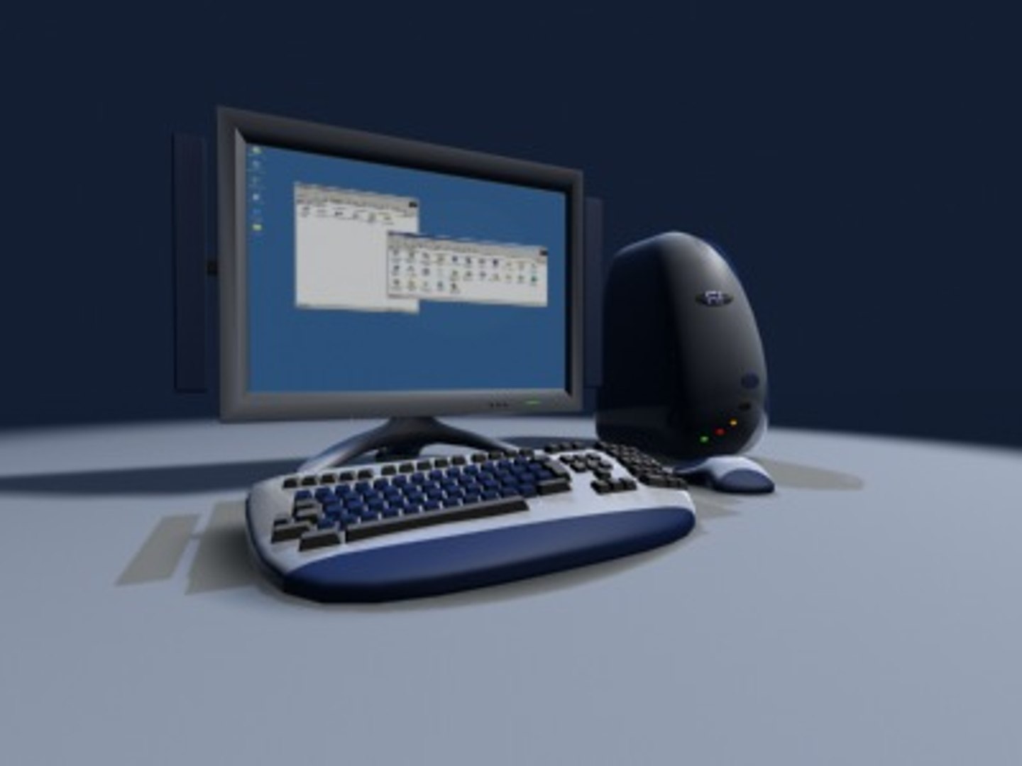 concept workstation computer 3d model