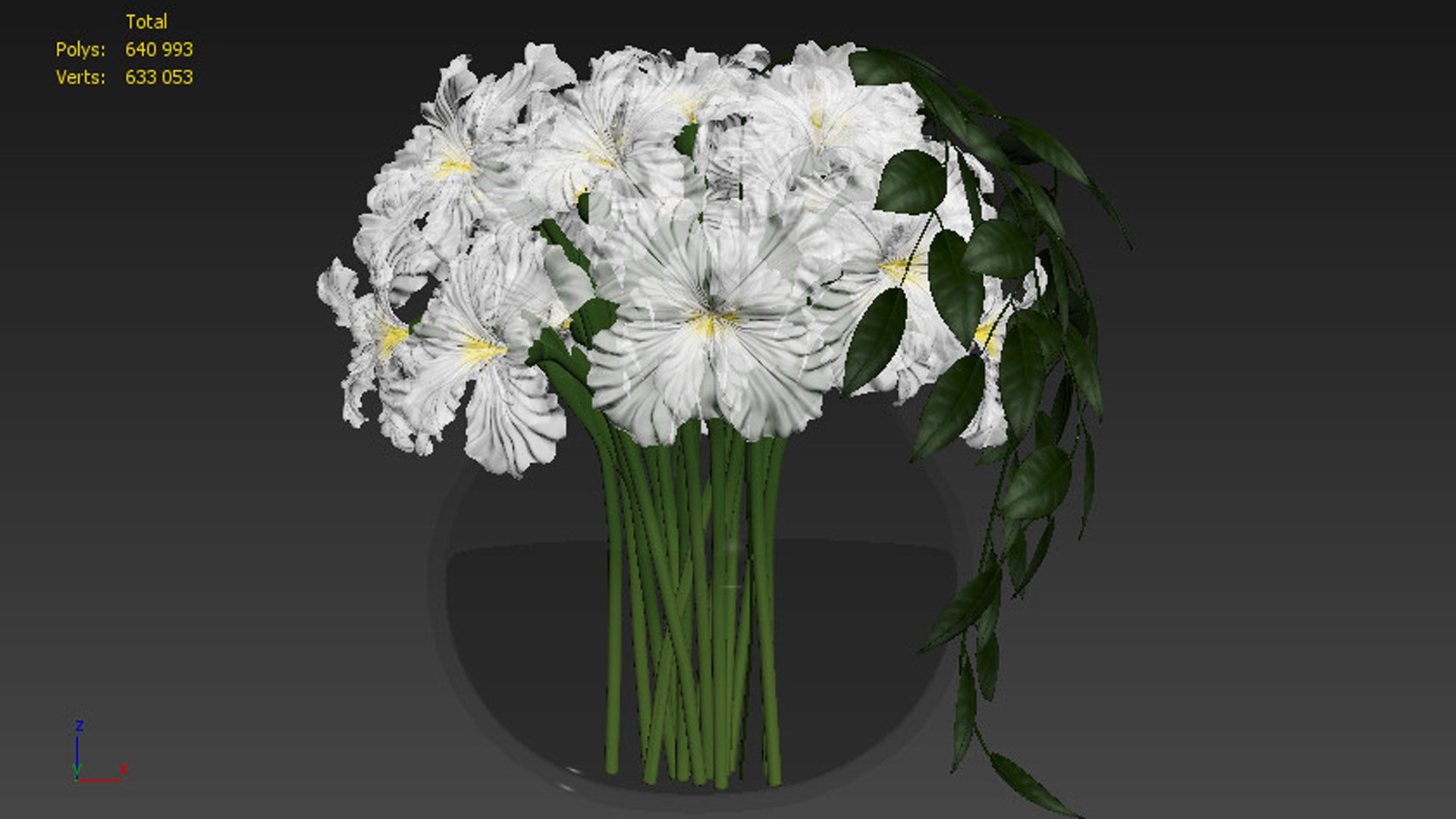 3D White Irises Model - TurboSquid 1944358