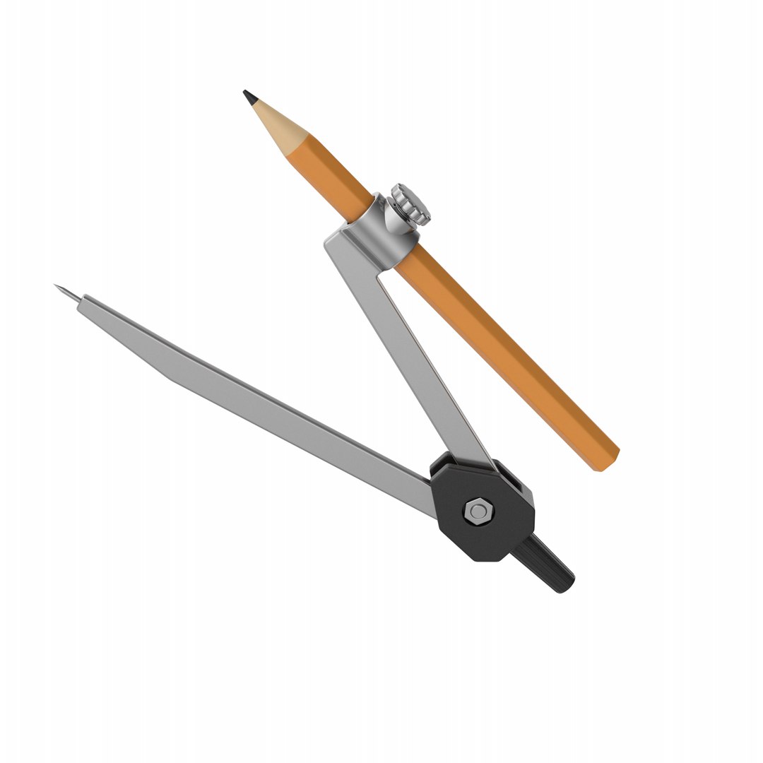 Drawing Compass With Pencil 3D - TurboSquid 1953358