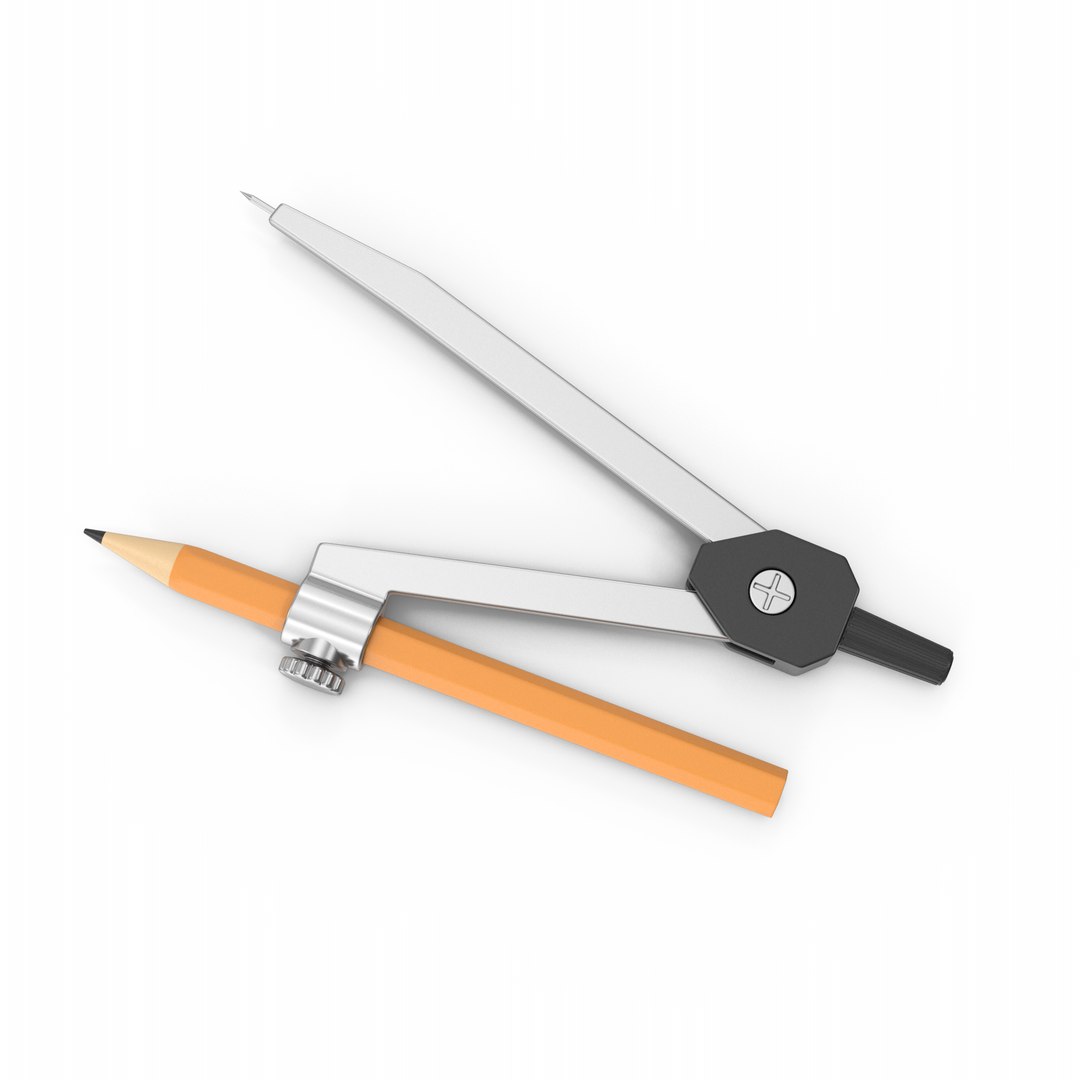 Drawing Compass With Pencil 3D - TurboSquid 1953358
