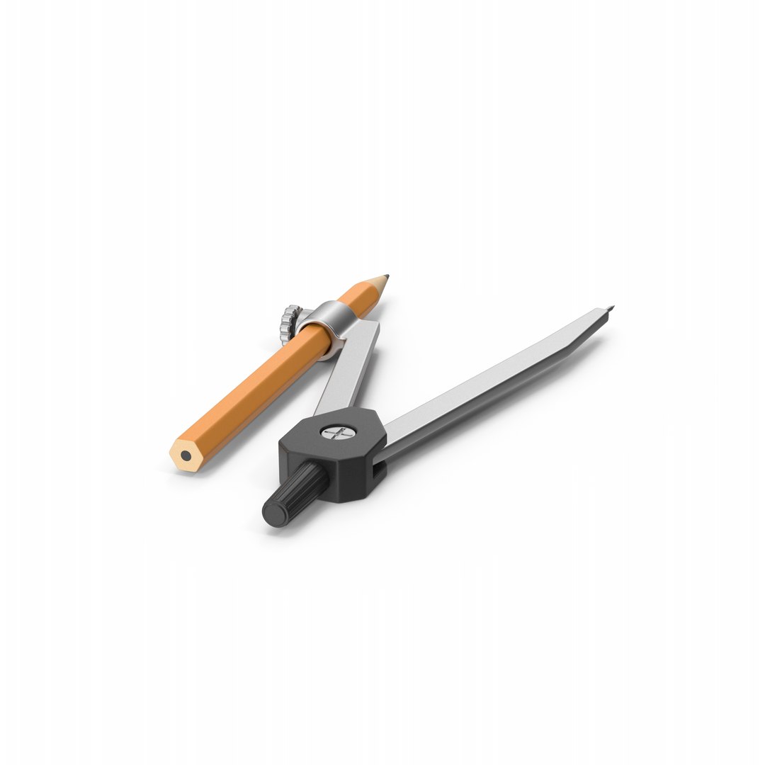 Drawing Compass With Pencil 3D - TurboSquid 1953358