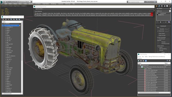 3D old vintage tractor model - TurboSquid 1571779