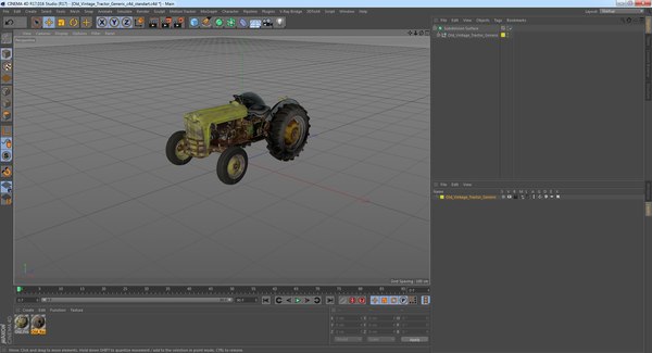 3D old vintage tractor model - TurboSquid 1571779