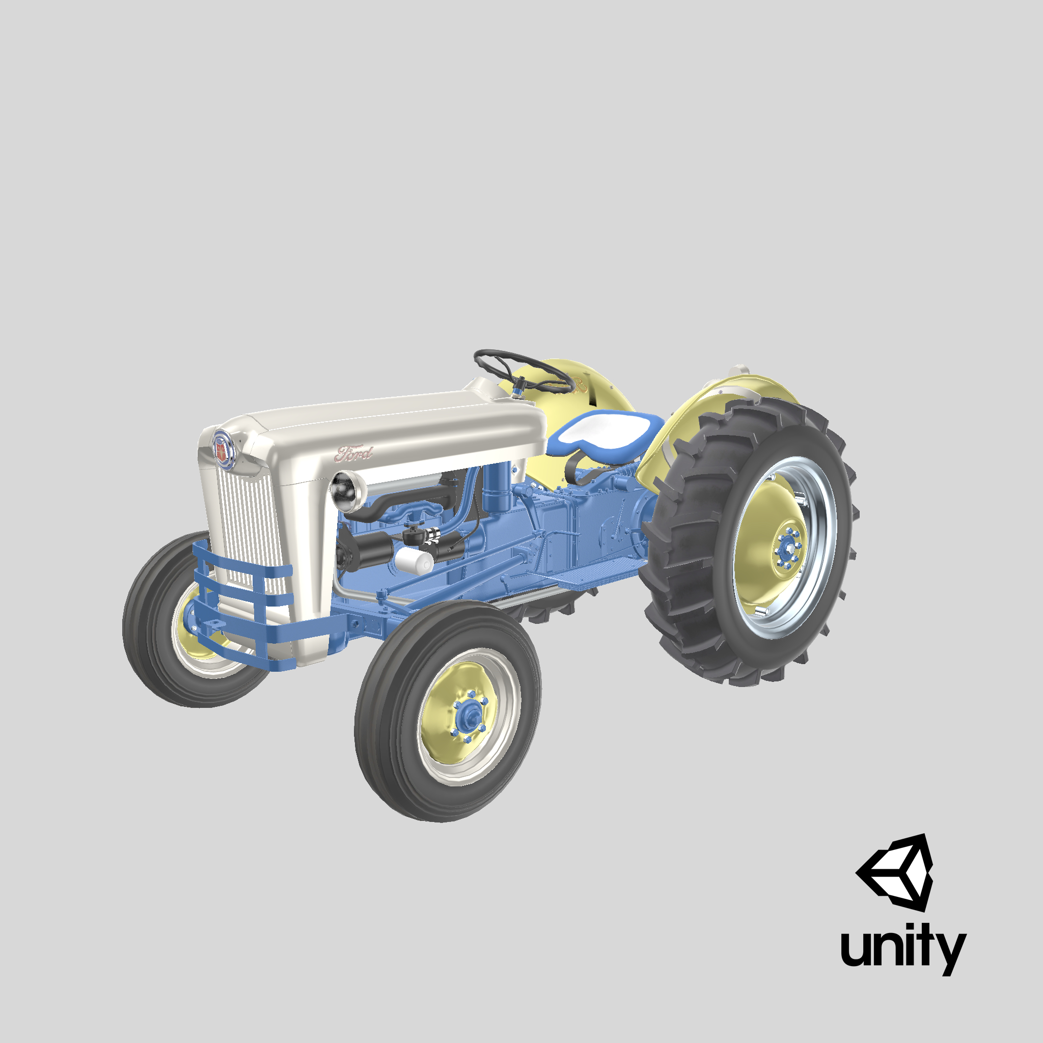 3D old vintage tractor model - TurboSquid 1571779