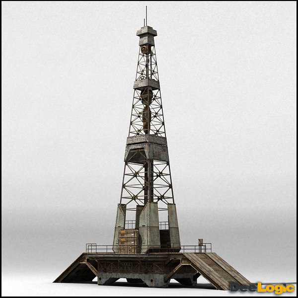 oil tower 3d 3ds