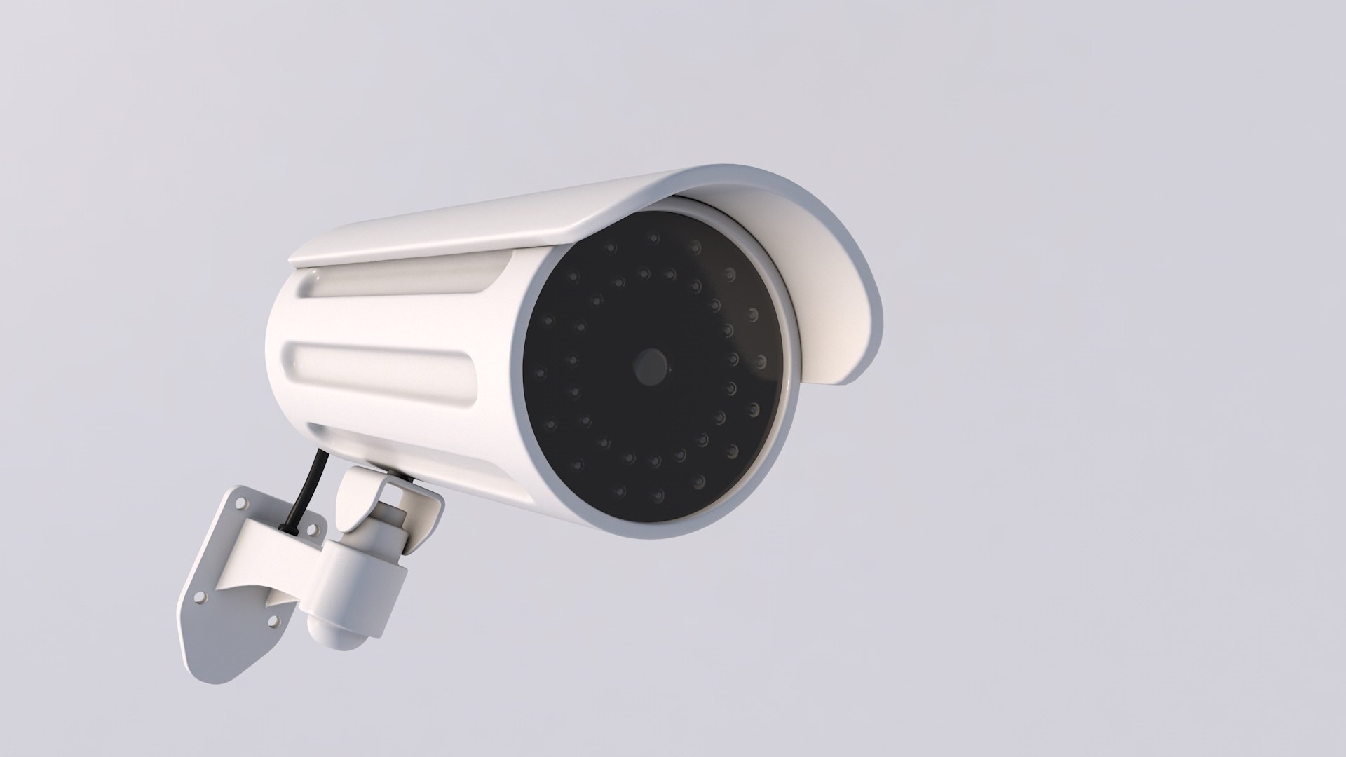 3D Two White Security Cameras model - TurboSquid 1754053