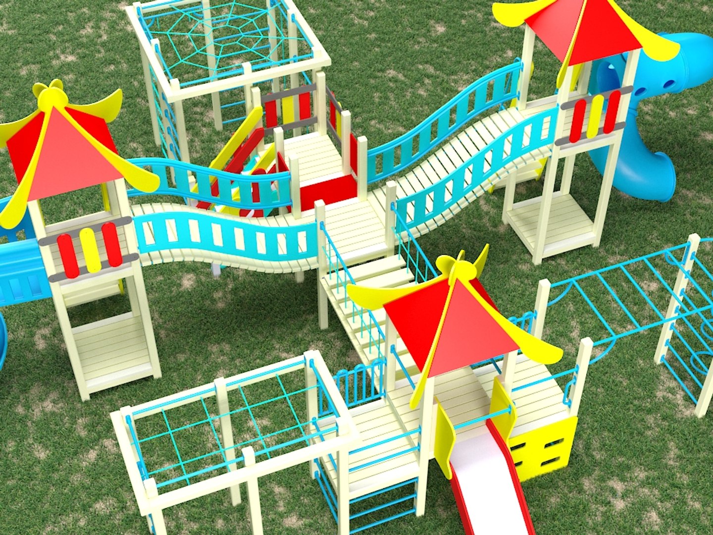 3d model playground slide mesh