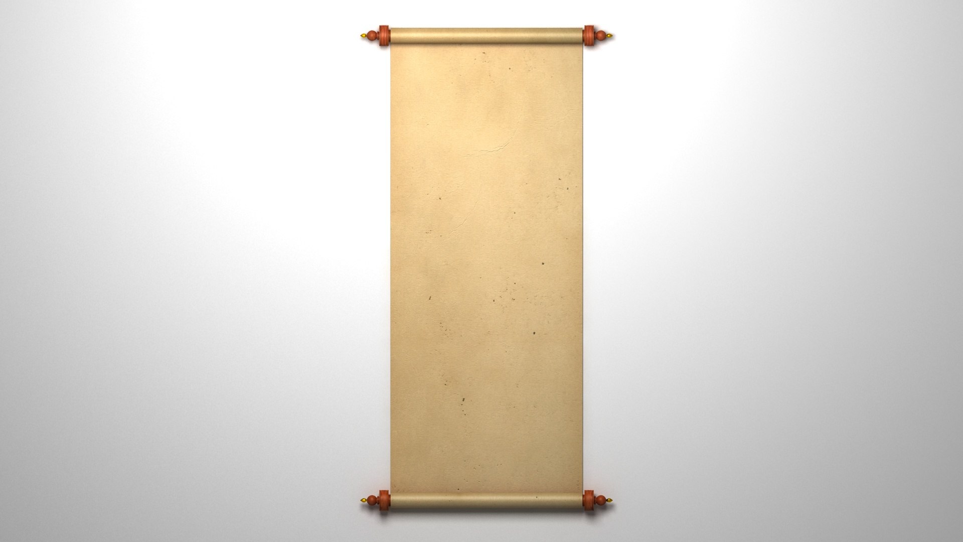 3d Rigged Scroll Paper
