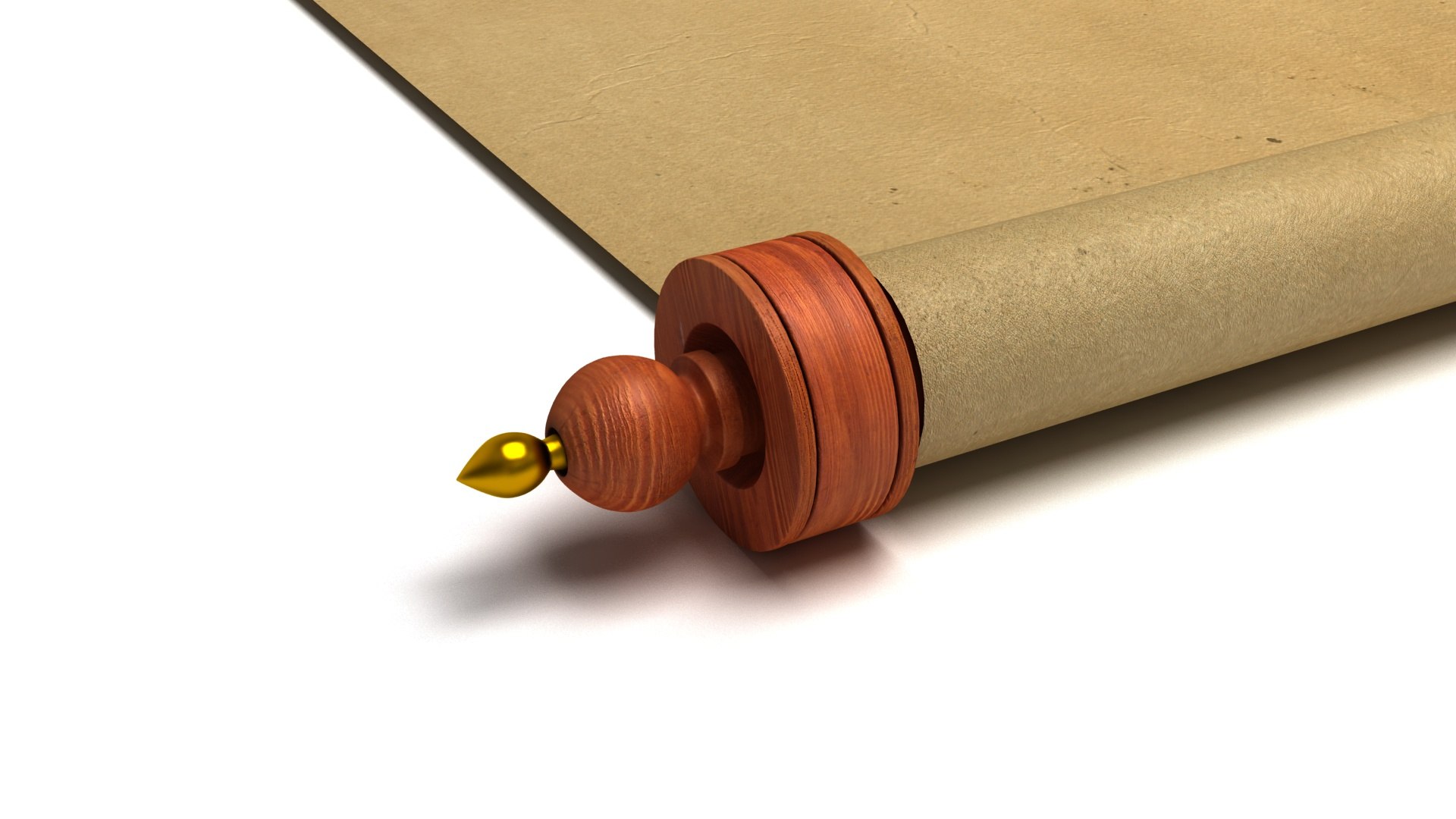 3d Rigged Scroll Paper