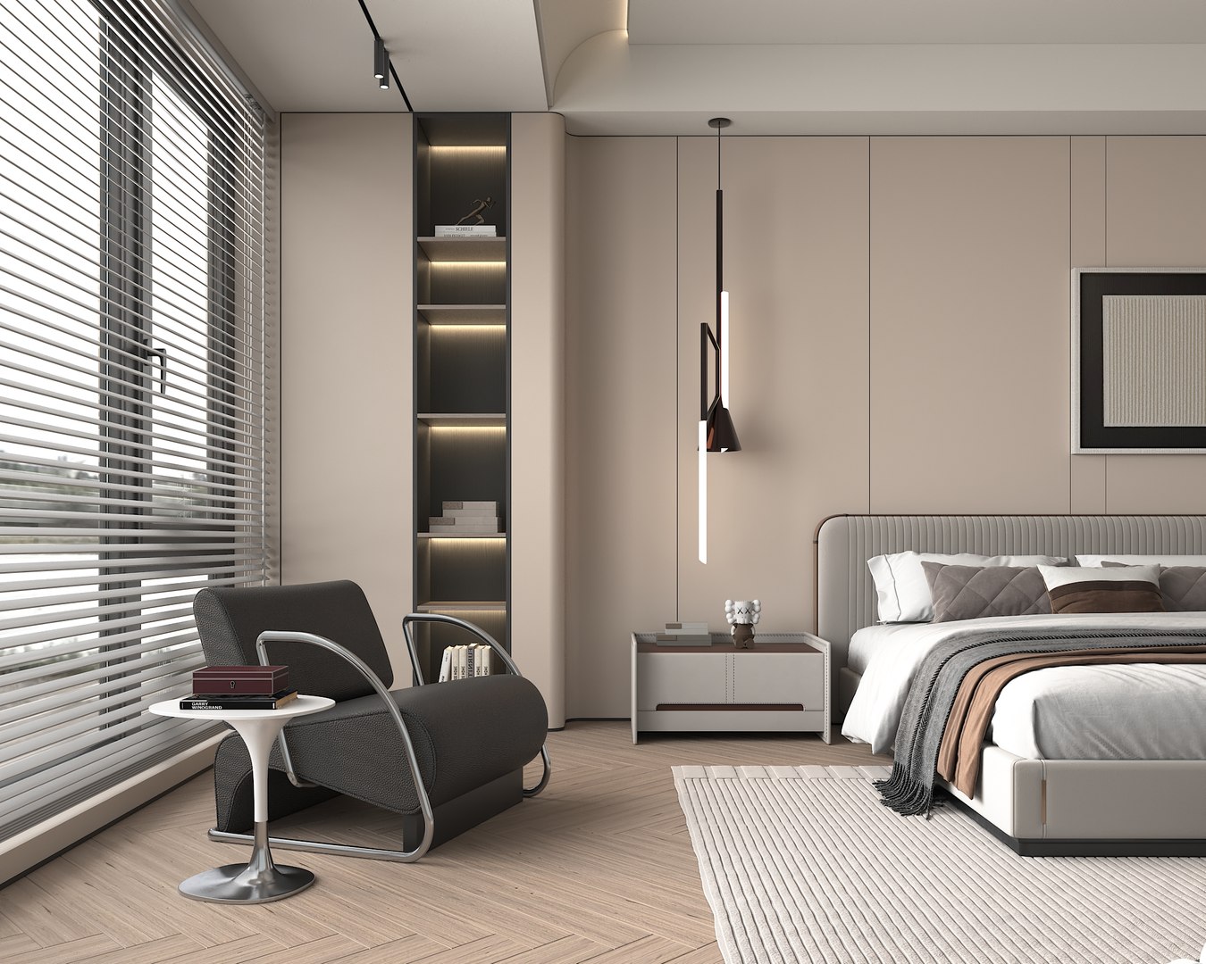 Modern Bedroom Scene 42 3D Model - TurboSquid 2281410