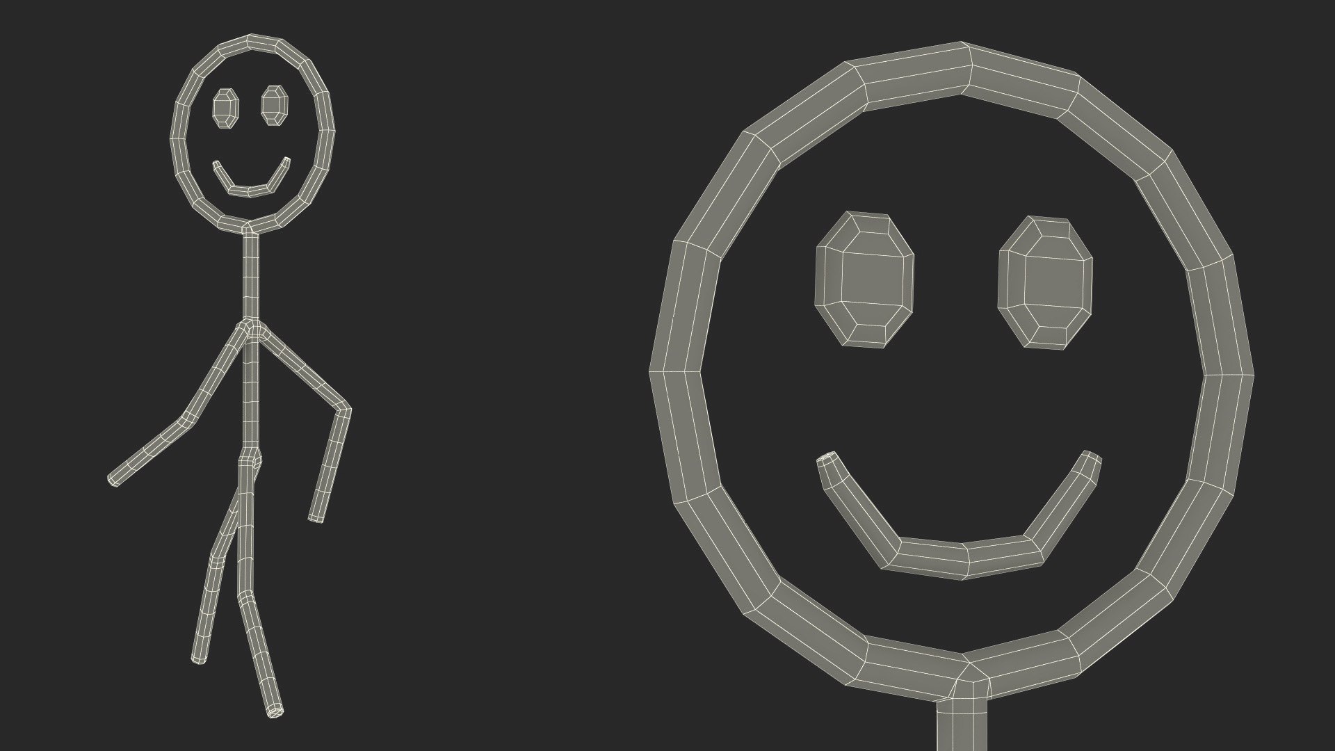 Cartoon Stickman Figure Walking Pose Black 3D - TurboSquid 2086661
