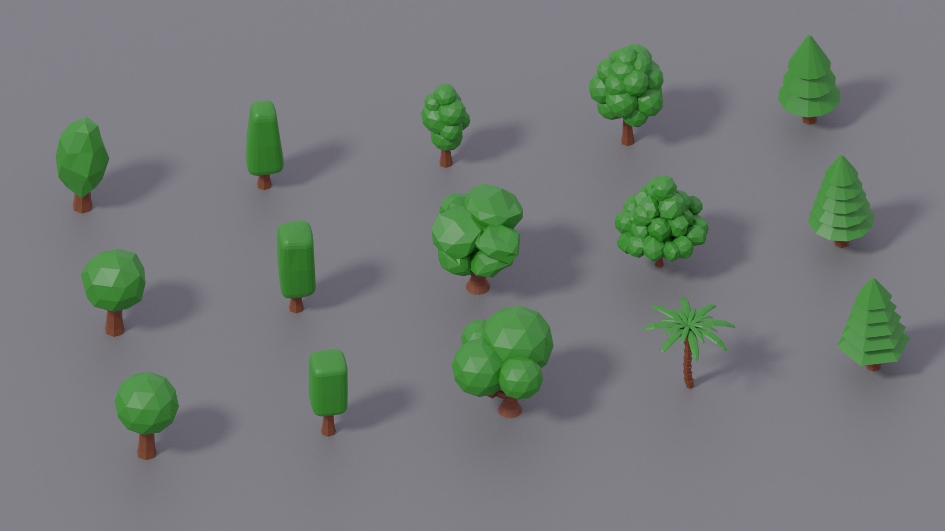 Animated Timber Pack 15 Stylized Low-Poly Trees 3D model - TurboSquid ...