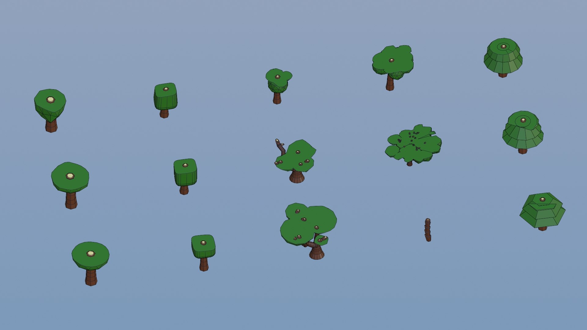 Animated Timber Pack 15 Stylized Low-Poly Trees 3D model - TurboSquid ...