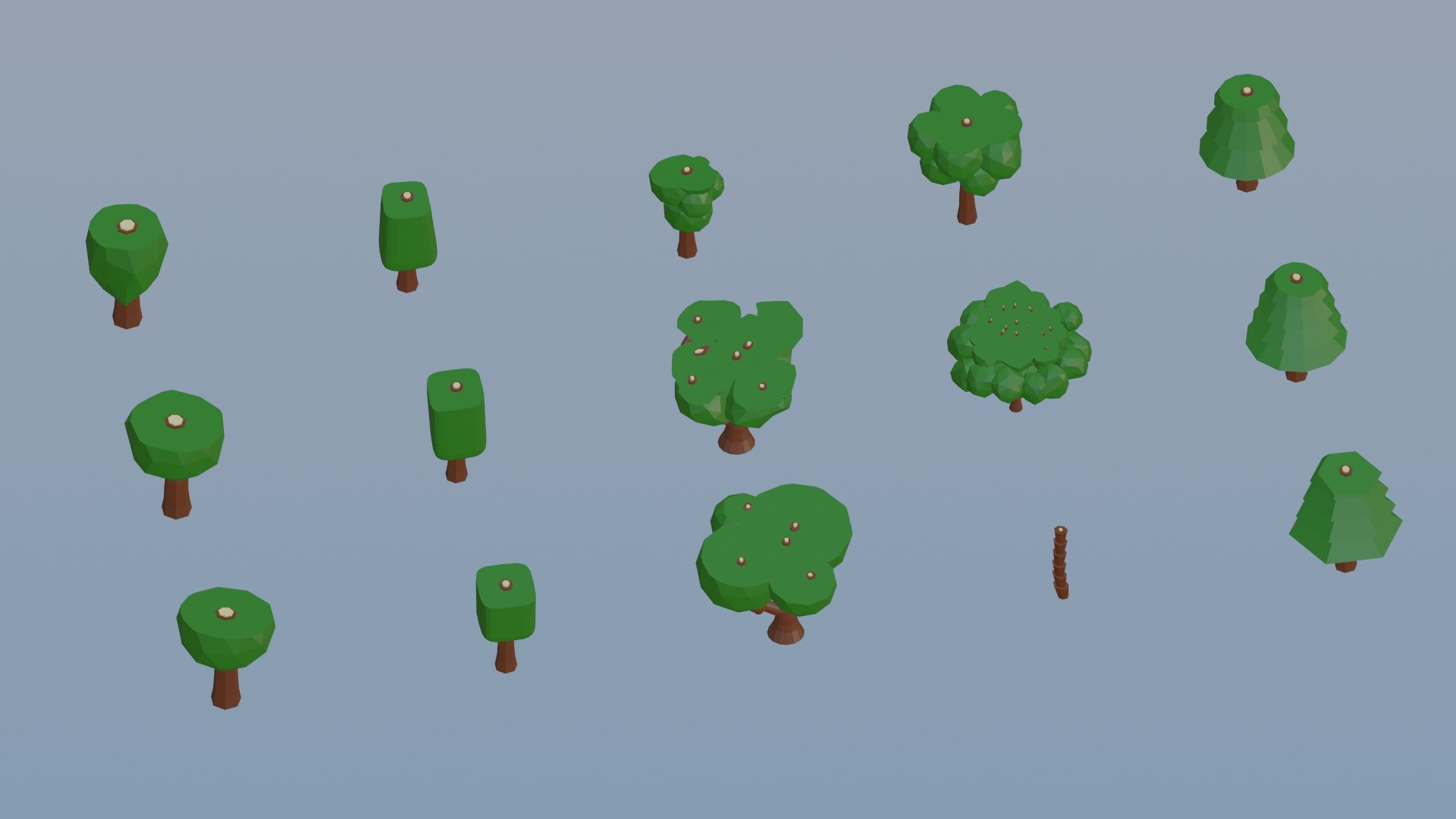 Animated Timber Pack 15 Stylized Low-Poly Trees 3D model - TurboSquid ...