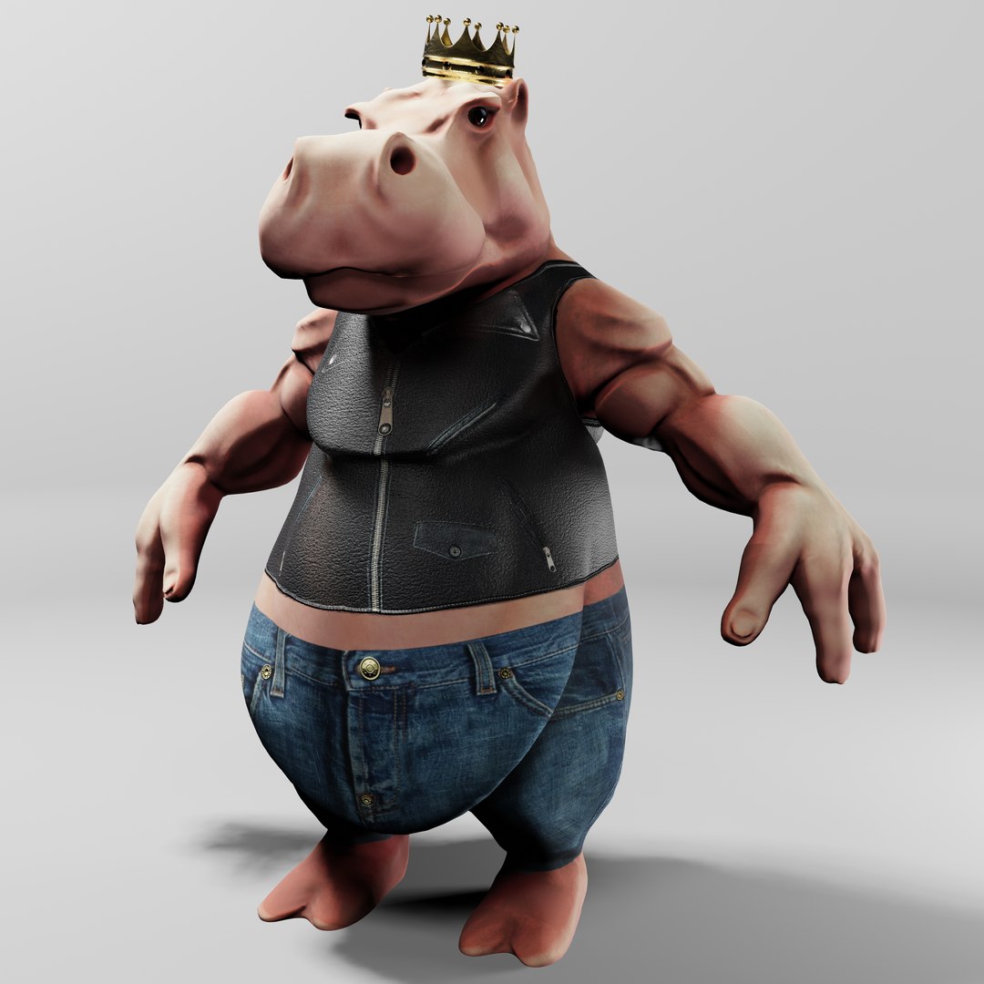 King Hippo 3D 프린트 모델 3D 모델 - TurboSquid 1664369