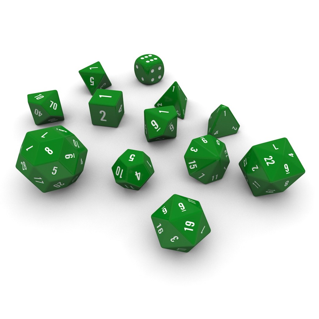 3d Polyhedral Dice Set - Model