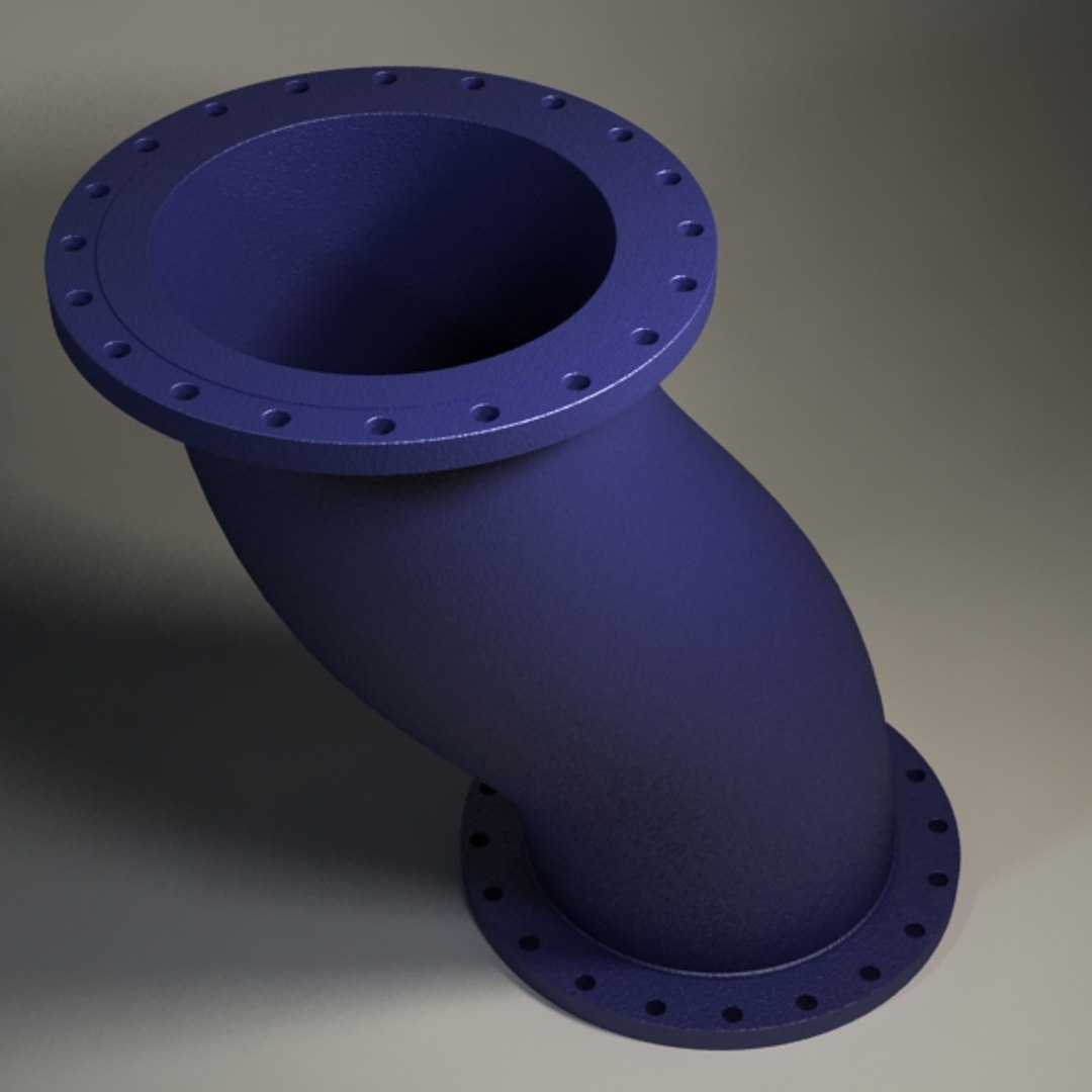 3d Flanged Offset Socket 24 Model