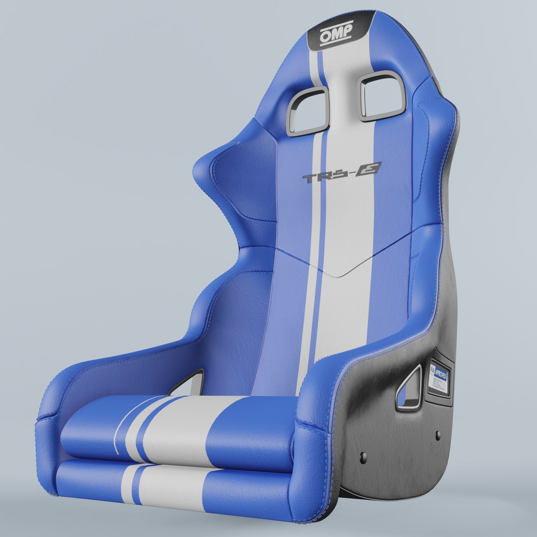 OMP TRS-E PLUS Racing Blue Seat 3D Model - TurboSquid 1803871