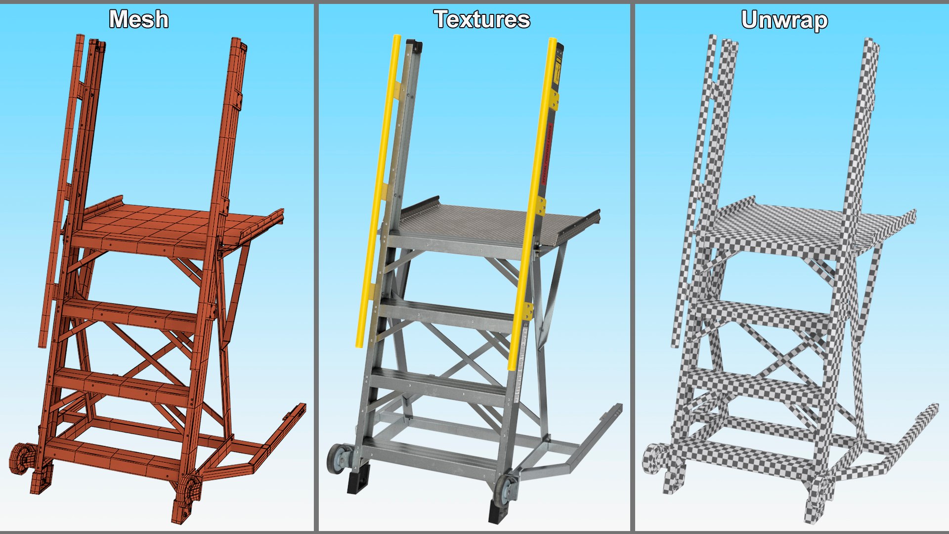 3D Aircraft Platform Ladder - TurboSquid 2155810
